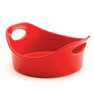 Rachael Ray Stoneware 2-quart Red Round Open Baker - Bed Bath & Beyond ...