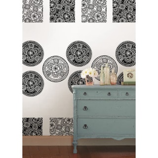 Wall Pops Bali Black/ White Dot and Blox Wall Decals - Bed Bath ...