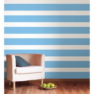 WallPops Way Cool Blue Stripe Decal Bundle Vinyl Wall Art - Bed Bath ...