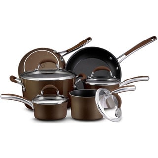 Farberware Affiniti 12-piece Bronze Cookware Set - Bed Bath & Beyond ...