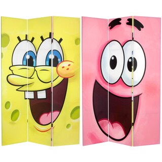 6-foot Tall Double Sided SpongeBob Canvas Room Divider - Bed Bath ...