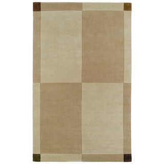 Hand-tufted Beige/ Brown Wool Rug - Bed Bath & Beyond - 7495173