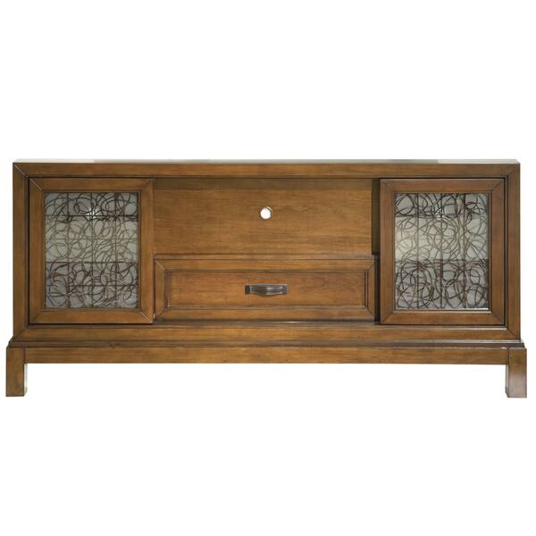 'Bali' Wood Cognac TV Stand - Bed Bath & Beyond - 7499743