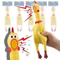 Yellow Plastic Rubber Screaming Chicken Dog Toy - Bed Bath & Beyond ...
