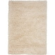 Shop Hand-woven Solid Beige Shag Corang Rug - On Sale - Free Shipping ...