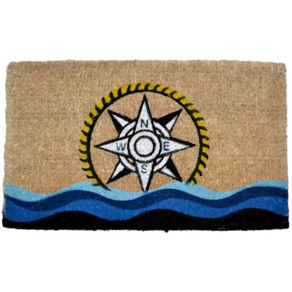 Sea-themed Compass Door Mat - Door Mat - Bed Bath & Beyond - 7523851