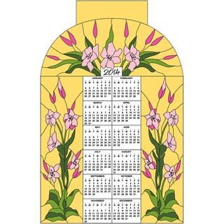 Stained Glass Lilies 2014 Jeweled Felt Calendar Kit-16"X24" - Bed Bath ...