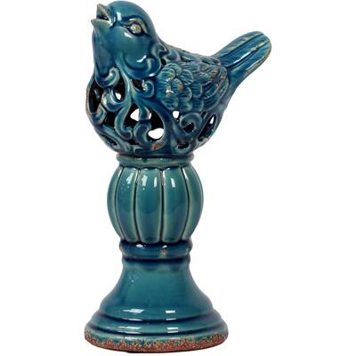 Splendid Large Ceramic Bird on Stand - Overstock - 7531935