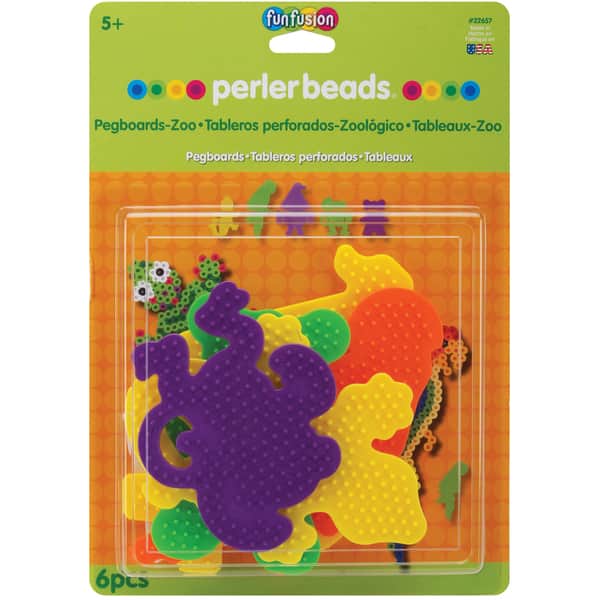 Perler Fun Fusion Bead Pegboards 5/Pkg-Zoo - Bed Bath & Beyond - 7541702