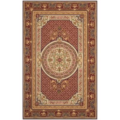 SAFAVIEH Handmade Chelsea Maroon French Country Wool Rug - Bed Bath ...