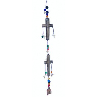 Handmade Double Cross Wind Chime (India) - Bed Bath & Beyond - 7551442