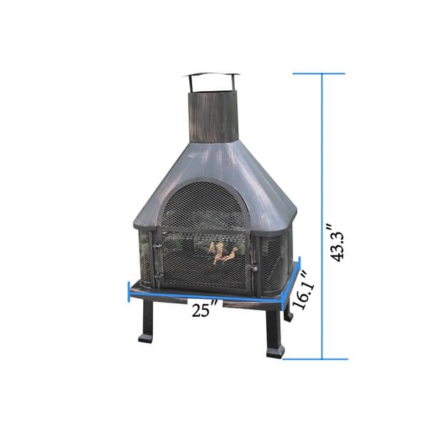 Corvus Vintage Brushed Bronze Outdoor Fire Pit - Bed Bath & Beyond ...