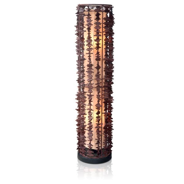 Jeffan Harold Decorative 2-Light Rattan Fringe Floor Lamp by East at ...