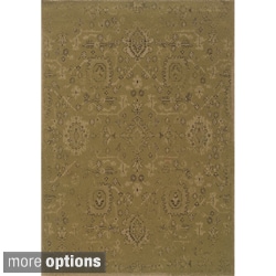 Indoor Green and Beige Area Rug - Bed Bath & Beyond - 7576675