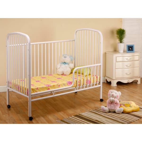 K&B White Convertible Metal Crib/ Toddler Bed - Bed Bath & Beyond - 7578974