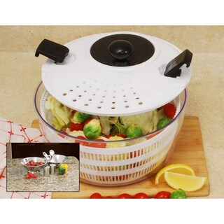 Stainless Steel Salad Gift and Spinner Set - White - Bed Bath & Beyond ...