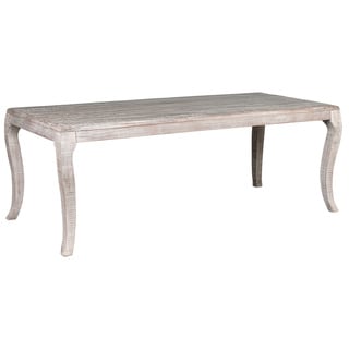 Cosmo Rustic Wood Antique White 80-inch Dining Table by Kosas Home ...