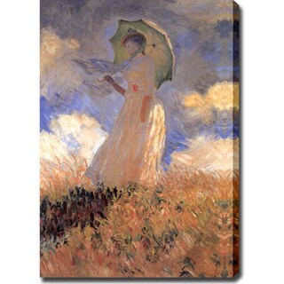Claude Monet 'Woman With Umbrella' Oil on Canvas Art - Multi - Bed Bath ...