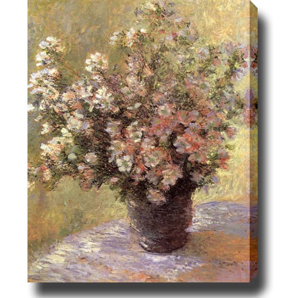 Claude Monet 'Vase of Flowers' Oil on Canvas Art - Multi - Bed Bath ...