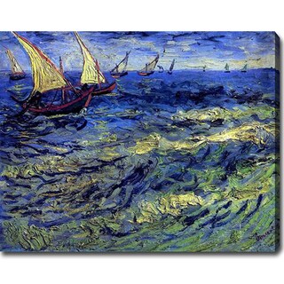 Vincent van Gogh 'Seascape at Saintes-Maries' Oil on Canvas Art - Bed ...