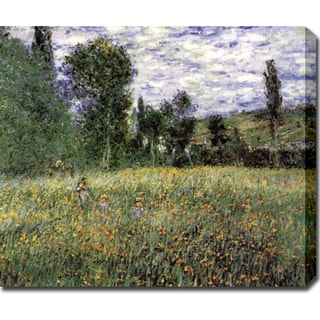 Claude Monet 'Meadow' Oil on Canvas Art - Bed Bath & Beyond - 7585557