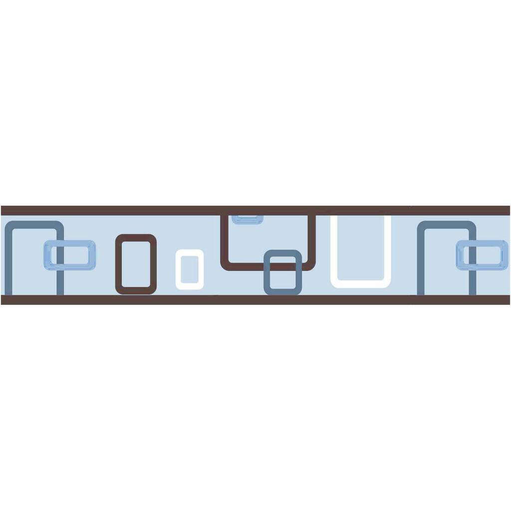 Sweet JoJo Designs Blue and Brown Geo Modern Wall Border - Overstock ...