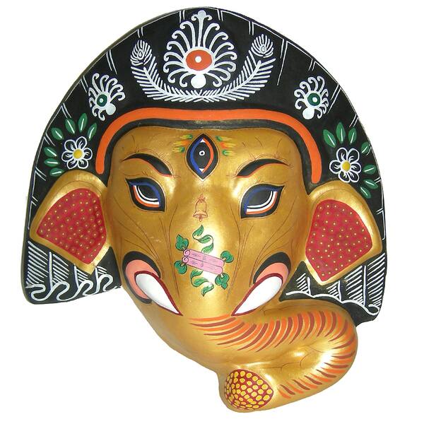 Ganesh Paper Mache Mask (Nepal) - Bed Bath & Beyond - 7594452