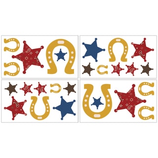 Sweet JoJo Designs Wild West Cowboy Western Wall Decal Stickers (Set of ...