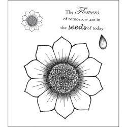 Heartfelt Creations Aztec Gold Sunflowers 1 Rubber Stamps - Bed Bath ...