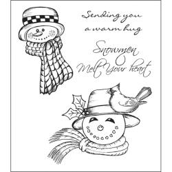 Heartfelt Creations Snowmen Melt Your Heart Rubber Stamp Set - Bed Bath ...