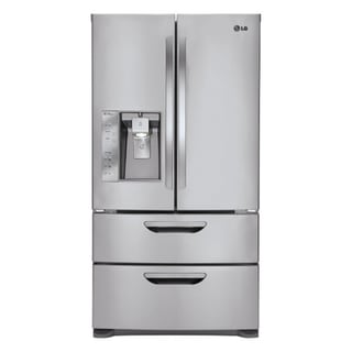 LG LMX31985ST Freestanding 30.5 Cubic Foot French 4-Door Refrigerator ...