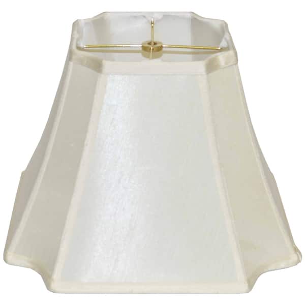 Cut Corner Off-white Silk Lamp Shade - Bed Bath & Beyond - 7604324