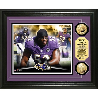 Baltimore Ravens Ray Lewis 'Career' Gold Coin Photo Mint - Bed Bath ...