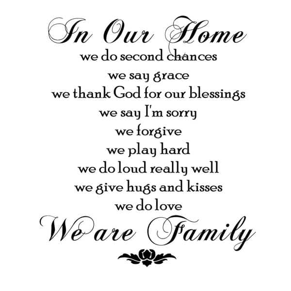 'In Our Home, We Do........' Vinyl Wall Quote Art Decal - Bed Bath ...