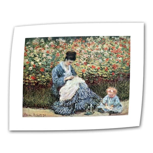 Claude Monet 'Mom and Child' Flat Canvas - Bed Bath & Beyond - 7668191