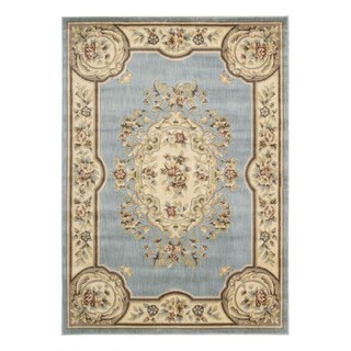 Aubusson Collection Light Blue Rug (7'9 x 9'9) - Bed Bath & Beyond ...