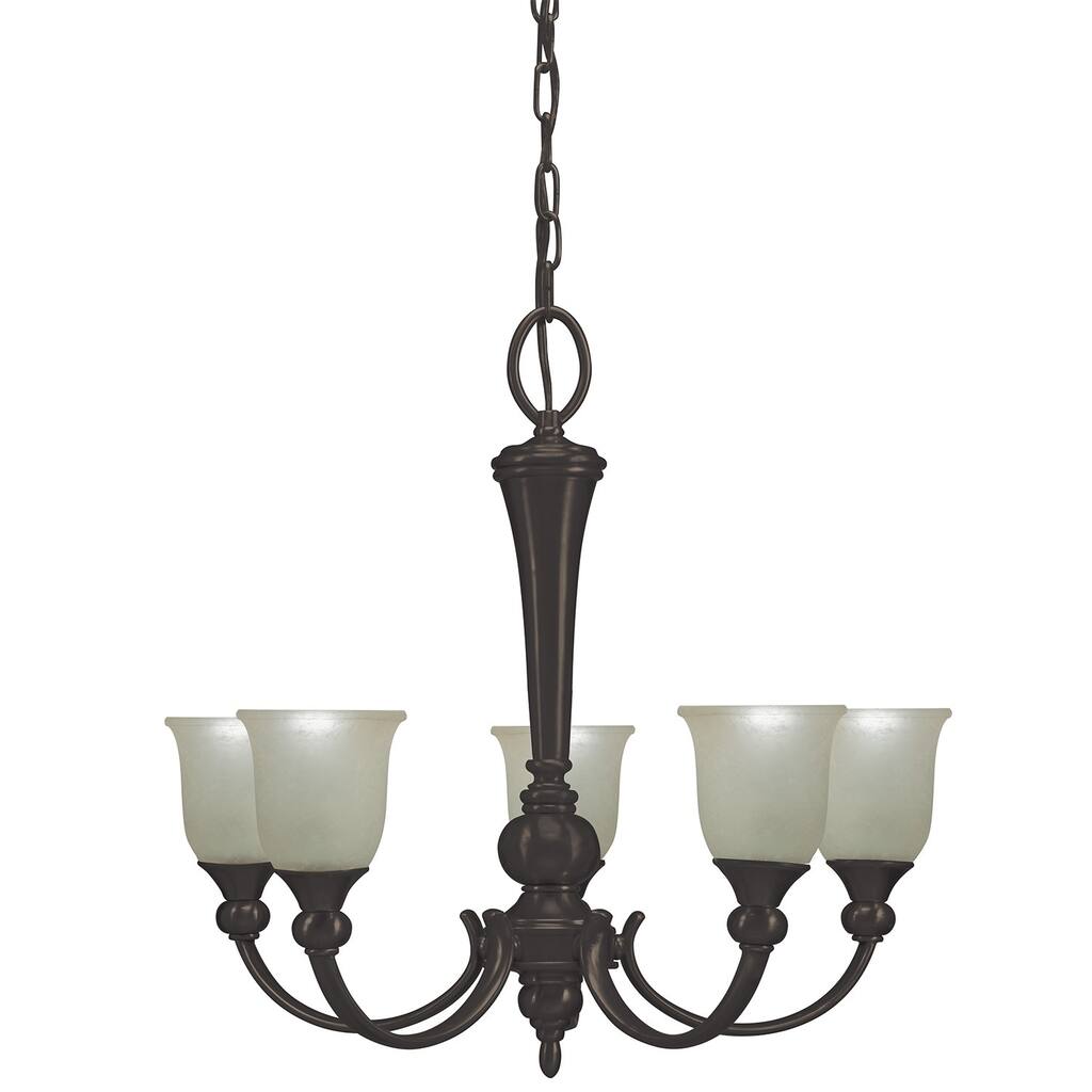 Aztec Lighting Olde Bronze 5-light Chandlier - Overstock - 7676481