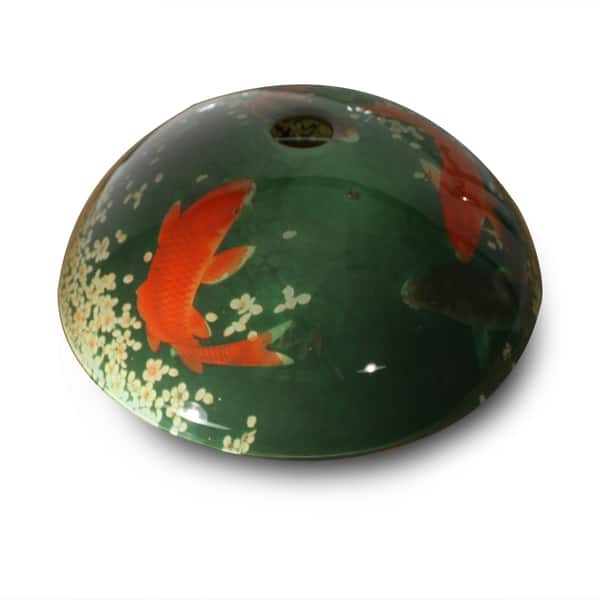 Zen Collection Koi Pond 17-inch Round Glass Vessel Vanity Sink - Bed ...
