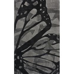 Handmade Luna Deco Butterfly Rug (5' x 8') - Bed Bath & Beyond - 6143426
