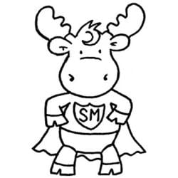 Riley And Company 'Super Moose Riley' Cling Rubber Stamp - Bed Bath ...