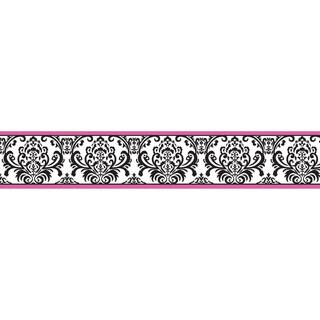 Sweet JoJo Designs Hot Pink, Black and White Isabella Wall Border - Bed ...