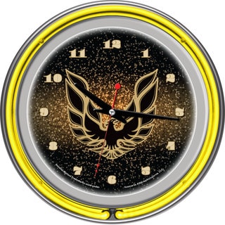 Pontiac Firebird Black Chrome Double Ring Neon Clock - Bed Bath ...