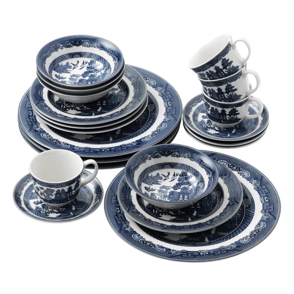 Johnson Brothers Willow Blue 20-piece Dinnerware Set - Bed Bath ...