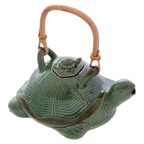 Handmade 7.9-inch Ceramic 'Mother Sea Turtle' Teapot (Indonesia) - Bed ...
