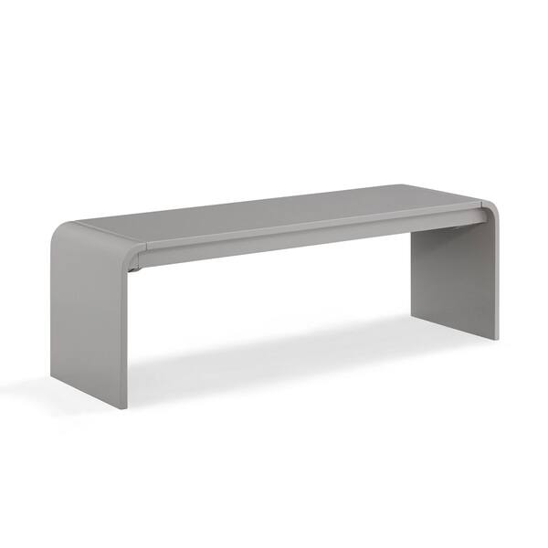 Contemporary Grey Wood Bench - Bed Bath & Beyond - 7749282