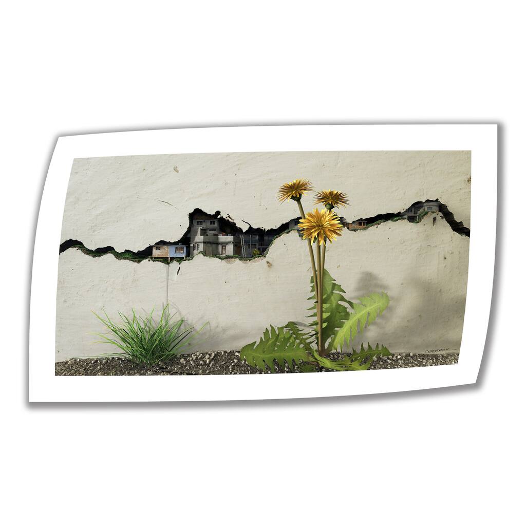 Cynthia Decker 'Between the Cracks' Unwrapped Canvas - Overstock - 7784903