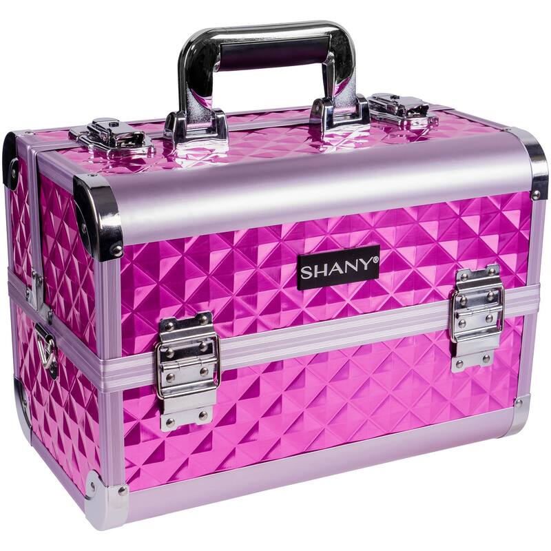 Shany Premium Collection Purple Diamond Makeup Train Case - Overstock ...
