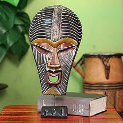 Handcrafted Sese Wood 'Abstract Kifwebe' African Mask , Handmade in ...