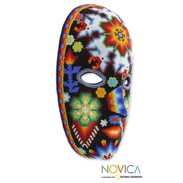 Handmade Beadwork Dance of the Deer Huichol Mask (Mexico) - Bed Bath ...