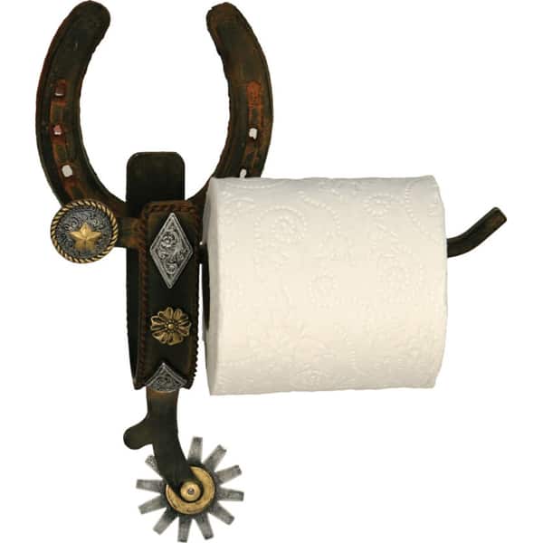 River's Edge Cast Iron Spur Wall Mount Toilet Paper Holder - Bed Bath ...